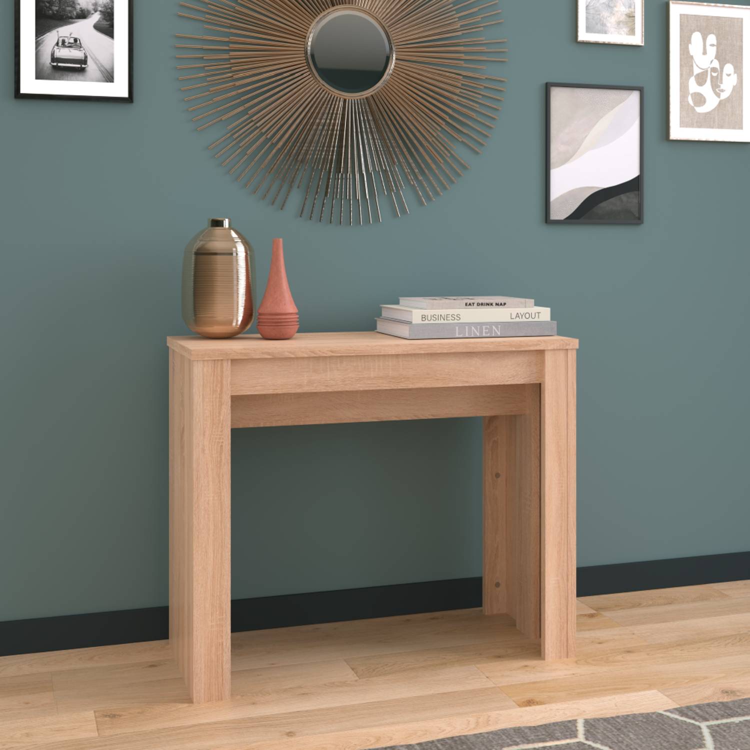 Consola/masa dining extensibila stejar Sonoma Helena - Calitate | WoodMood