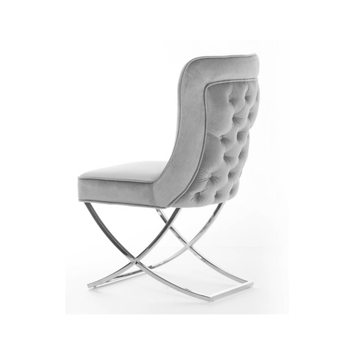 Scaun dining tapitat verde/argintiu Scarlet - Calitate premium | WoodMood